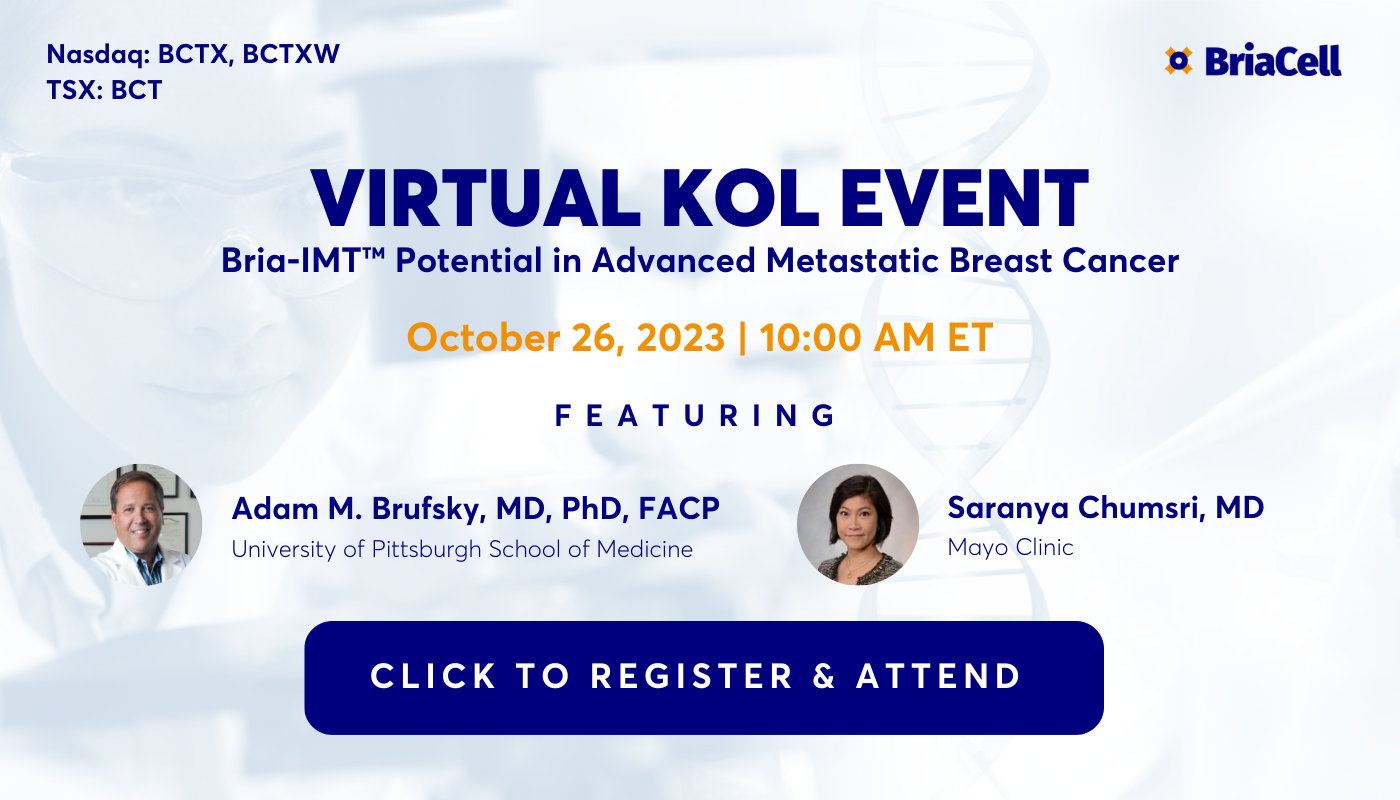 Bria-IMT Cell Therapy - BriaCell